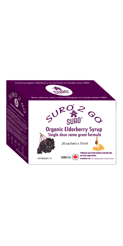 Achetez Suro 2 Go sirop de sureau biologique à dose unique à Well.ca ...