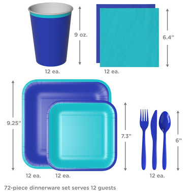 Achète Hallmark Crayola Color Pop Party Supplies Blue and Aquamarine à ...