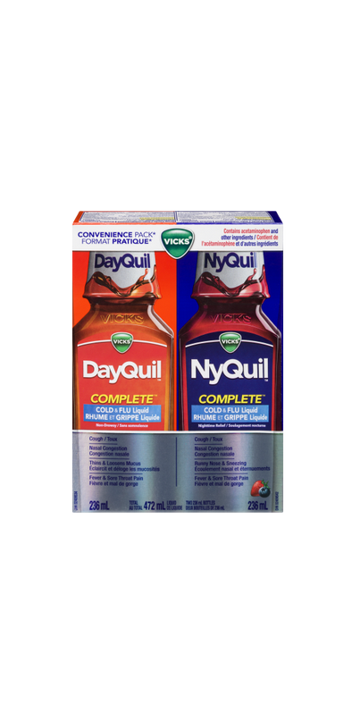 Buy Vicks DayQuil NyQuil Complete Cold & Flu Liquid Covenience Pack at ...