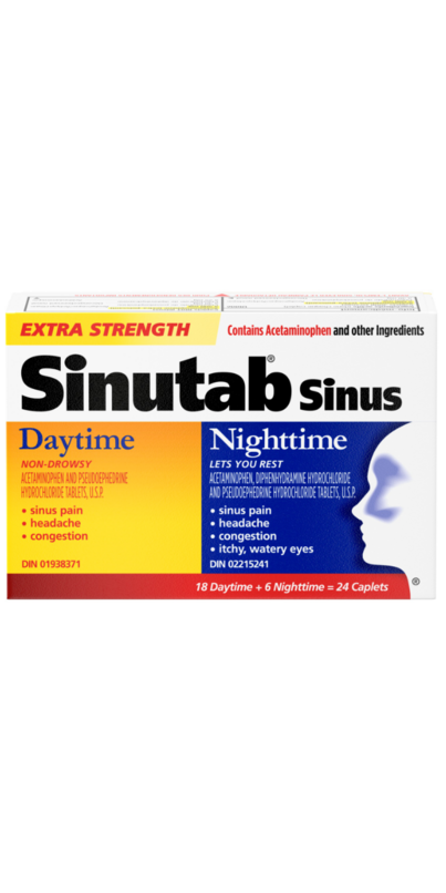 Buy Sinutab Sinus Extra Strength Daytime & Nightime Convenience Pack at ...