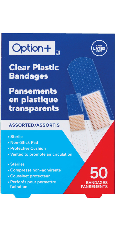 Achetez option + bandages en plastique transparent assortis à Well.ca ...
