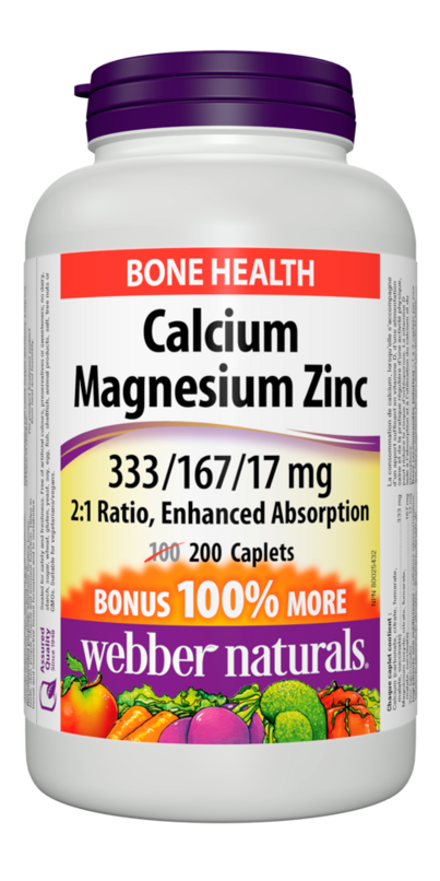 Buy Webber Naturals Calcium Magnesium with Zinc Bonus Size at Well.ca ...