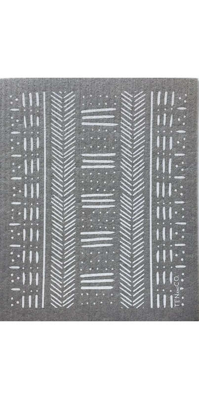 Buy Ten & Co. Swedish Sponge Cloth Gray/White Mudcloth at Well.ca ...