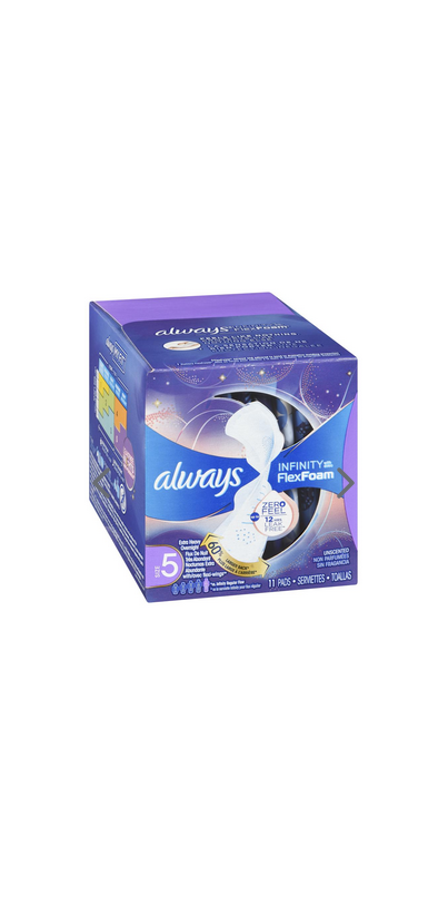 Buy Always Infinity Size 5 Extra Heavy Overnight Pads with Wings at ...