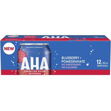 Buy AHA Blueberry + Pomegranate Sparkling Water at Well.ca | Free Shipping $35+ in Canada