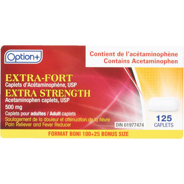 Buy Option+ Extra Strength Acetaminophen Caplets 500mg at Well.ca ...