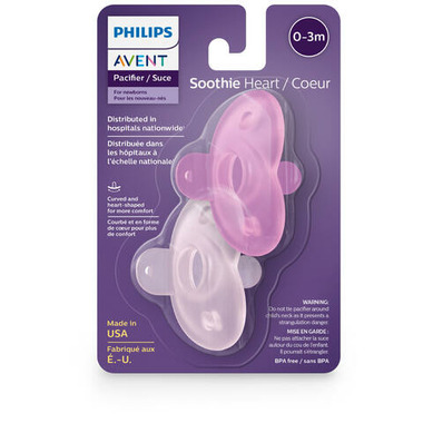 Buy Philips AVENT Soothie Heart Pacifier Pink/Light Pink at Well.ca ...