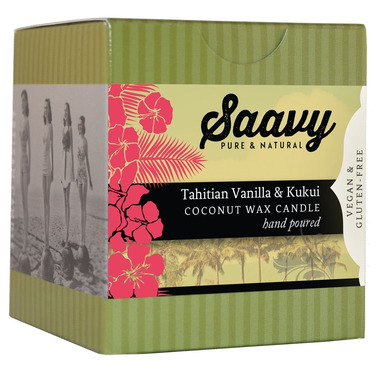 Buy Saavy Naturals Coconut Wax Candle Tahitian Vanilla & Kukui at Well ...
