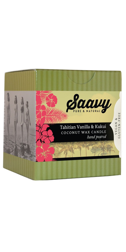 Buy Saavy Naturals Coconut Wax Candle Tahitian Vanilla & Kukui at Well ...