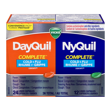 Buy Vicks DayQuil NyQuil Complete Cold & Flu LiquiCaps Convenience Pack ...
