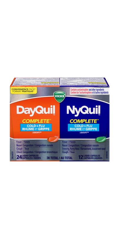 Buy Vicks DayQuil NyQuil Complete Cold & Flu LiquiCaps Convenience Pack ...