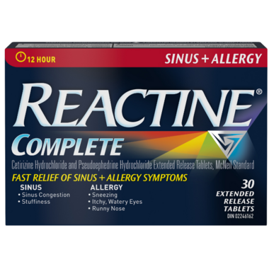 Buy Reactine Allergy + Sinus 12 Hour at Well.ca | Free Shipping $35+ in ...