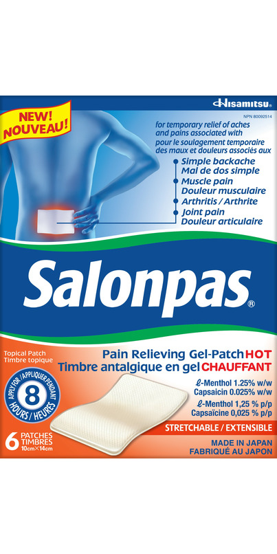 Buy Salonpas Pain Relieving Gel Patch Hot at Well.ca | Free Shipping ...