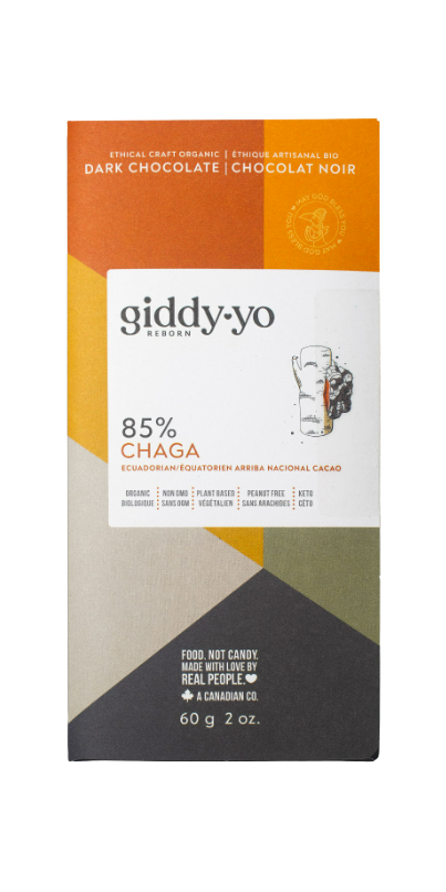 Buy Giddy Yo Organic Dark Chocolate Bar Chaga at Well.ca | Free ...
