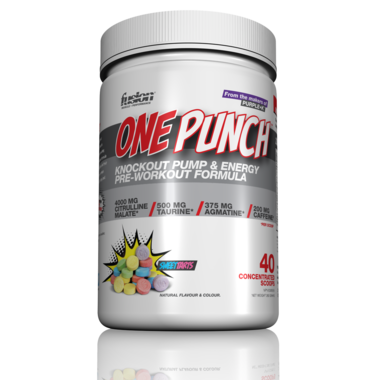 Buy Fusion Bodybuilding One Punch Pre-Workout Formula Sweet Tarts at ...