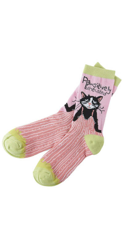 Buy Hatley Little Blue House Women's Crew Socks - Pawsitively Exhausted ...