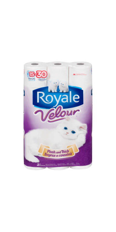 Buy Royale Bathroom Tissue Velour Double Rolls at Well.ca | Free ...
