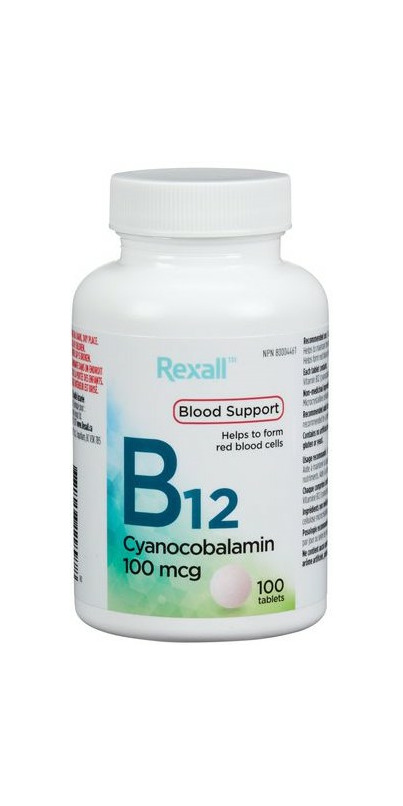 Buy Rexall B12 Cyanocobalamin 100mcg at Well.ca | Free Shipping $35+ in ...