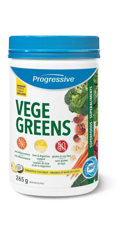 Buy Progressive VegeGreens Green Food Supplement Pineapple Coconut at ...