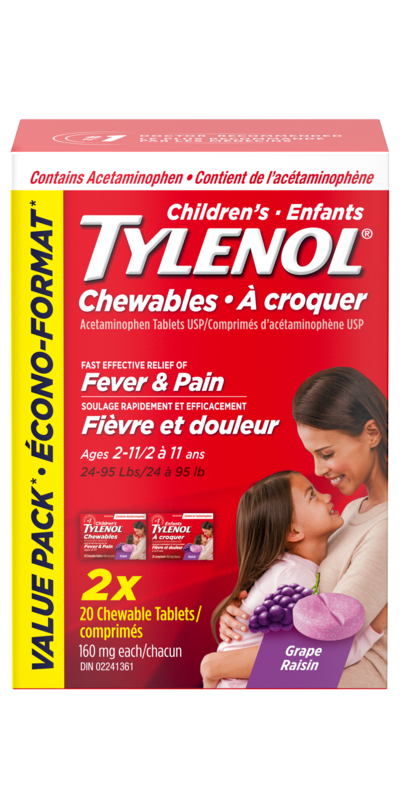Buy Tylenol Children's Chewable Tablets Grape Bonus Size at Well.ca ...
