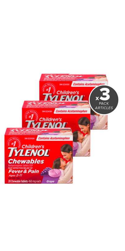 Buy Tylenol Children's Chewable Tablets Grape Bundle at Well.ca | Free ...