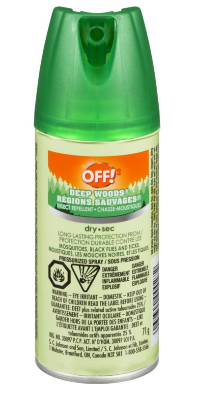 Achetez OFF ! Deep Woods Insectifuge Dry Spray à Well.ca | Livraison ...