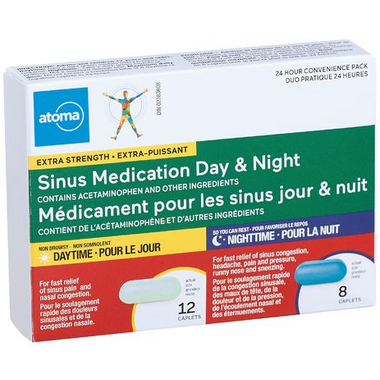 Buy atoma Sinus Medication Day & Night Extra Strength 24 Hour ...