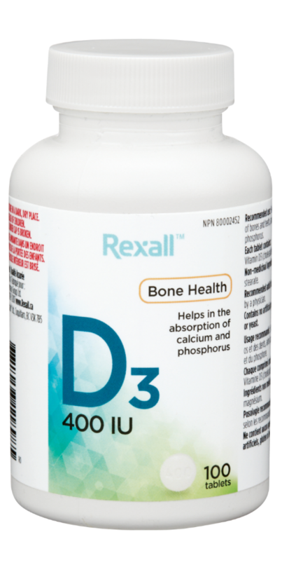 Buy Rexall Vitamin D3 400IU at Well.ca | Free Shipping $35+ in Canada