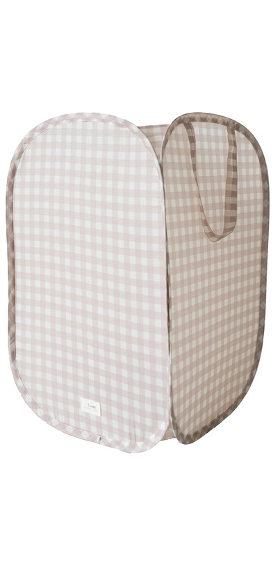 Buy 3 Sprouts Recycled Pop-Up Laundry Hamper Gingham Beige at Well.ca ...