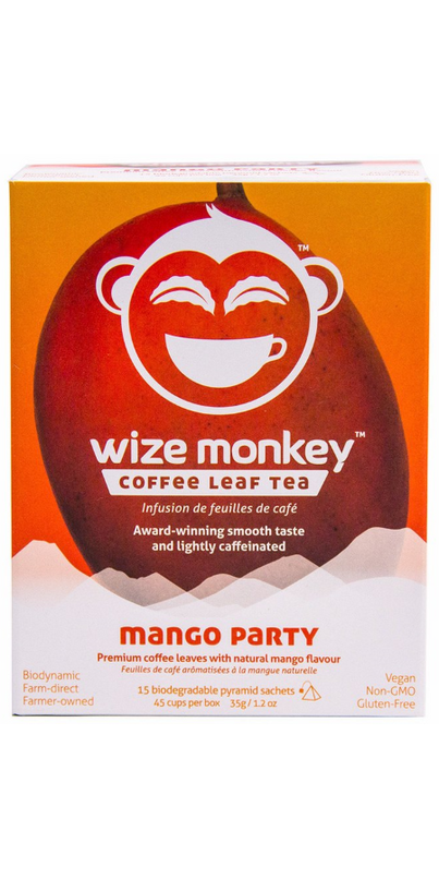 Buy Wize Monkey Coffee Leaf Tea Mango Party at Well.ca | Free Shipping ...