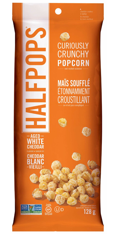 Buy Halfpops Curiously Crunchy Popcorn Aged White Cheddar at Well.ca ...
