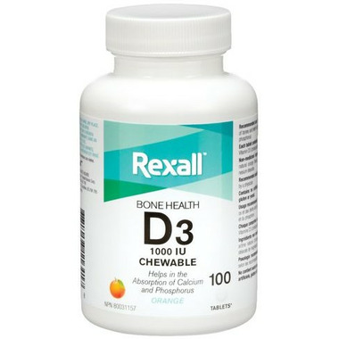 Buy Rexall Vitamin D3 1000 IU Chewable Tablet Orange from Canada at ...