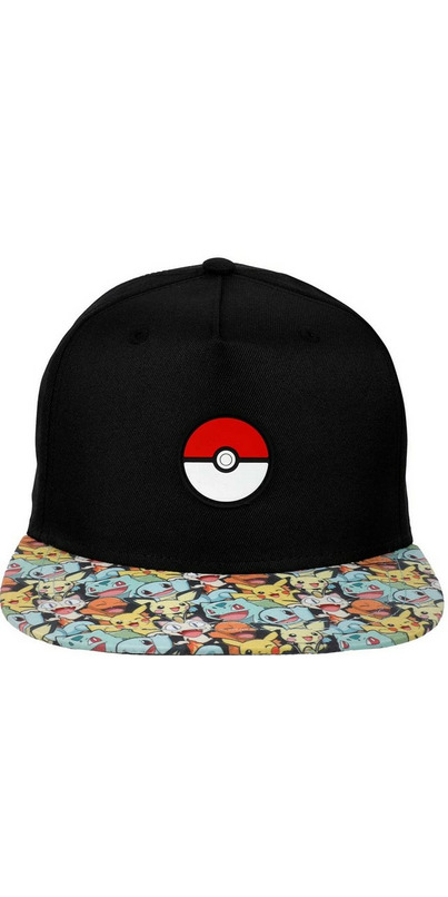 Buy Bioworld Pokemon Pokeball Favourite Characters Black Snapback Hat ...