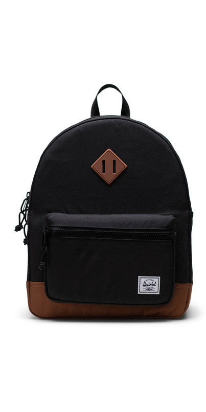 Buy Herschel Supply Heritage Youth Backpack Black and Saddle Brown at ...