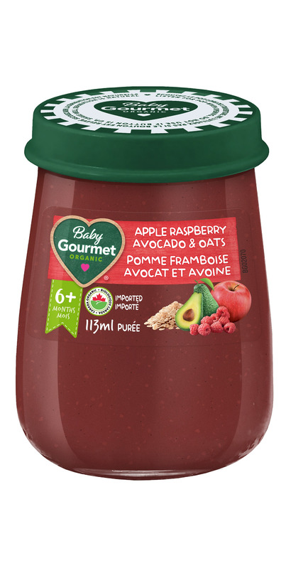 Buy Baby Gourmet Organic Baby Food Jar Apple Raspberry Avocado & Oats ...