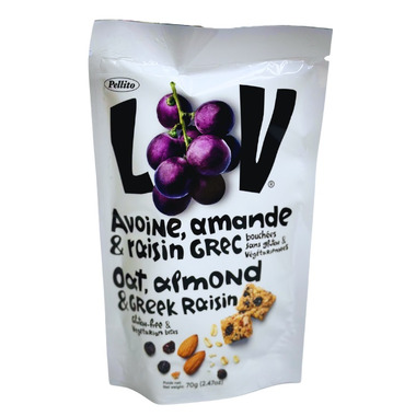 Buy LOV Oat Almond & Greek Raisin Bites at Well.ca | Free Shipping $35 ...