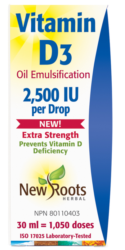Buy New Roots Herbal Vitamin D3 Oil 2,500 IU per Drop Extra Strength at ...