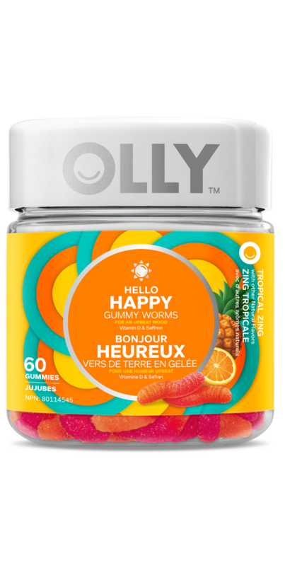 Buy OLLY Hello Happy Gummy Worm Supplement Tropical Zing at Well.ca ...