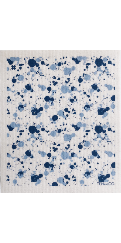 Buy Ten & Co. Swedish Sponge Cloth Splatter Blue at Well.ca | Free ...