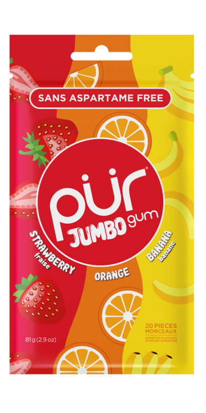 Achetez des gommes géantes sans sucre PUR à la fraise, à l'orange et à ...