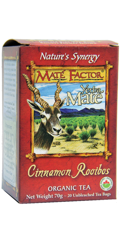 Achetez le thé Mate Factor Yerba Mate Organic Cinnamon Rooibos Tea chez ...