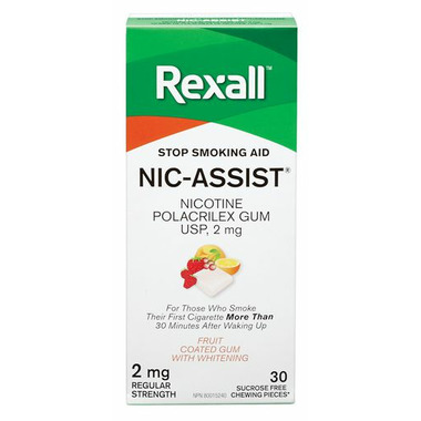 Buy Rexall Nic-Assist Nicotine Gum Regular Strength 2 mg Fruit at Well ...