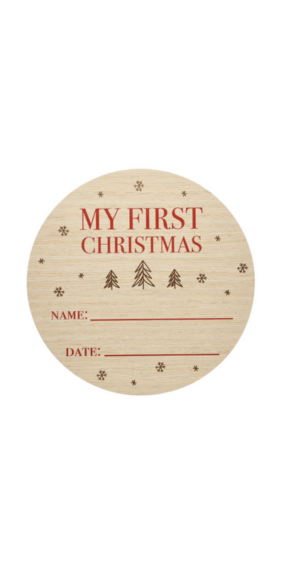 Buy Pearhead Wooden First Christmas Sign at Well.ca | Free Shipping $35 ...