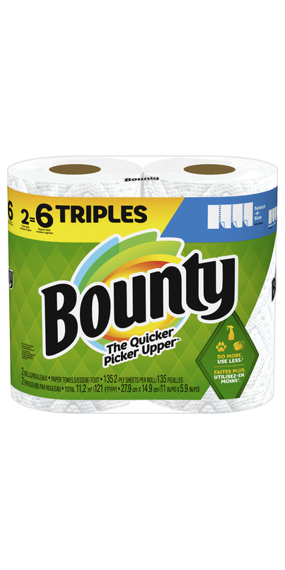 Buy Bounty Paper Towels Triple Rolls Select A Size White at Well.ca ...