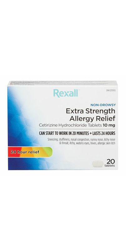 Buy Rexall Extra Strength 24 Hour Allergy Relief 10 mg Cetirizine at ...