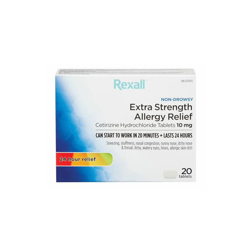 Buy Rexall Extra Strength 24 Hour Allergy Relief 10 mg Cetirizine at ...