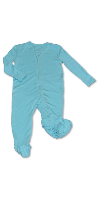 Buy Silkberry Baby Bamboo Footed Zipper Sleeper Aqua at Well.ca | Free ...