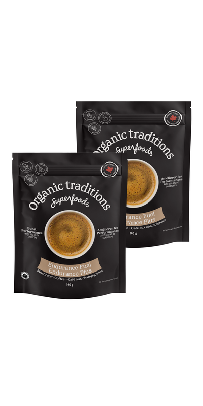 Buy Organic Traditions Endurance Fuel Instant Mushroom Coffee Bundle at ...