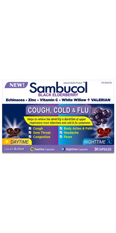 Buy Sambucol Black Elderberry Cough, Cold and Flu Day Night at Well.ca ...