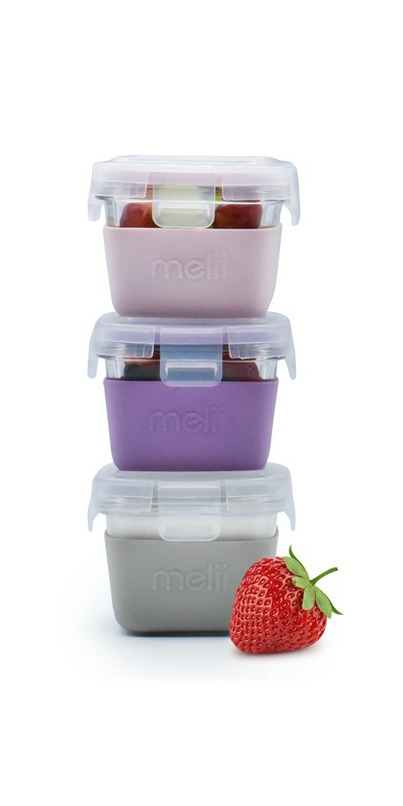 Buy Melii Glass Containers with Silicone Sleeve Pink, Purple, Grey at ...